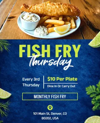 Fish Fry Flyer Templates for Events, Fundraisers, and More