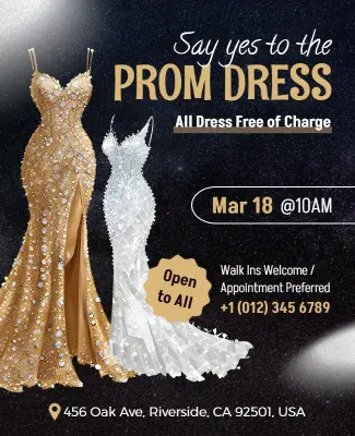 Prom Flyer Templates | Free & Editable Online