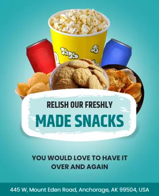 Free Customizable Snack Flyer Templates | DesignWiz