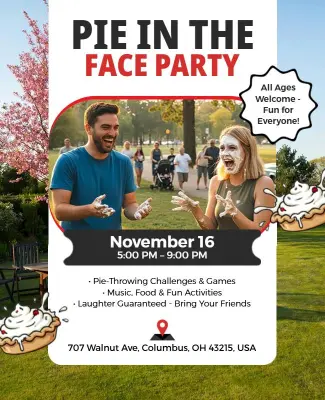 Free Pie in the Face Flyer Templates for Fun Fundraisers