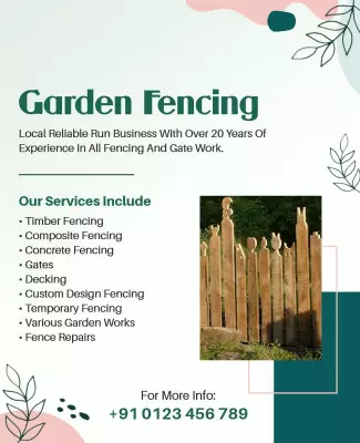 Free Printable Fencing Flyer Templates for Construction Companies