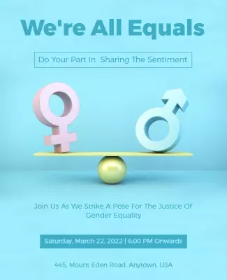 Free Gender Equality Flyer Templates for Awareness & Events