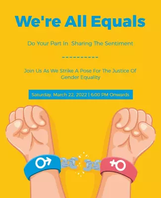 Free Gender Equality Flyer Templates for Awareness & Events