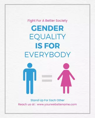 Free Gender Equality Flyer Templates for Awareness & Events