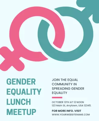 Free Gender Equality Flyer Templates for Awareness & Events