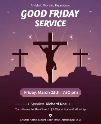 Good Friday Flyer Templates – Free & Editable Designs