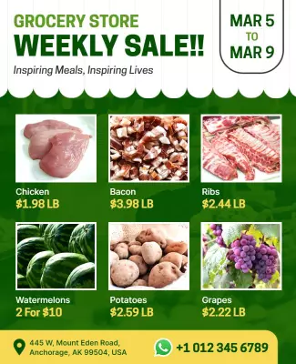 Customizable Supermarket Flyer Templates for Sales & Events