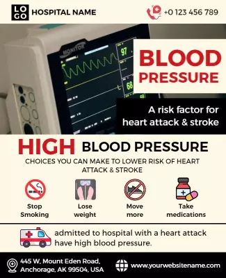 Editable High Blood Pressure Flyer Templates | DesignWiz