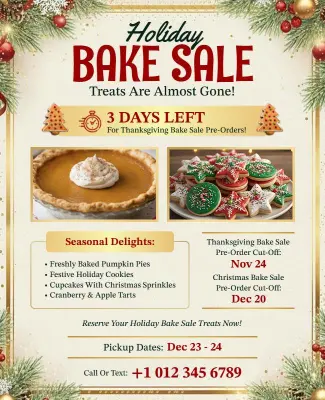Bake Sale Flyer Templates - Customize & Download Online