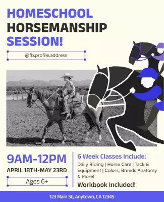 Printable Horse Flyer Templates for Riding & Events