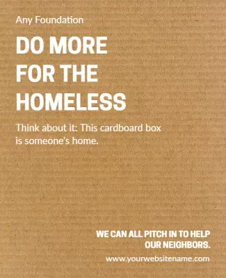 Homelessness Poster Templates | Free, Editable & Print-Ready