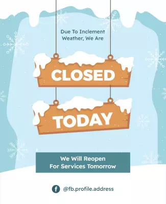 Free Weather Flyer Templates for Closures & Cancellations