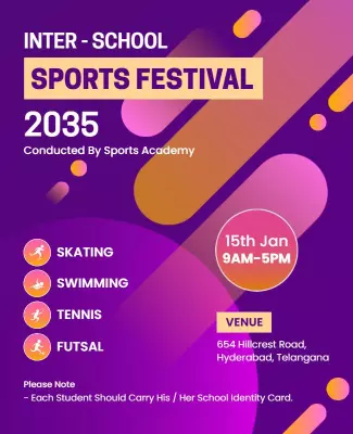Free Sports Day Flyer Templates for Schools & Colleges