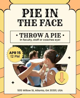 Free Pie in the Face Flyer Templates for Fun Fundraisers