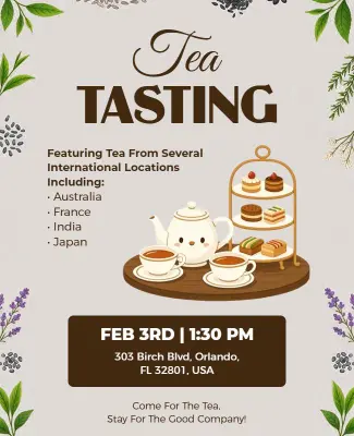Free Customizable Tea Flyer Templates | DesignWiz