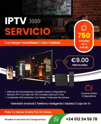 Free IPTV Flyer Templates for Subscription & Streaming Services