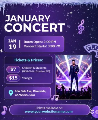 Concert Flyer Templates - Free to Customize & Download Online