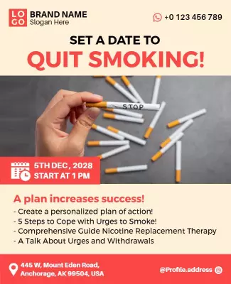 Editable Smoking Flyer Templates for Health & Awareness