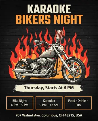 Printable Bike Night Flyer Templates for Socials & Meets