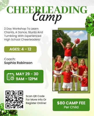 Cheerleading Flyer Templates - Free & Easy to Customize