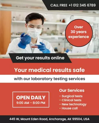 Professional Laboratory Flyer Templates for Medical & Science