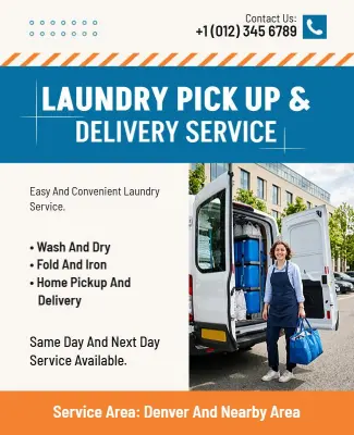 Free Laundry Flyer Templates for Price Lists & Mobile Services