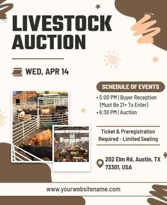 Free Livestock Flyer Templates for Auctions & Feed Sales