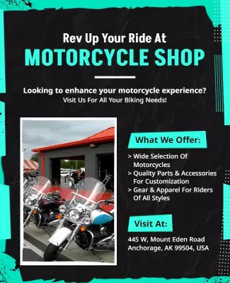 Motorcycle Flyer Templates | Edit for Motorbike Events