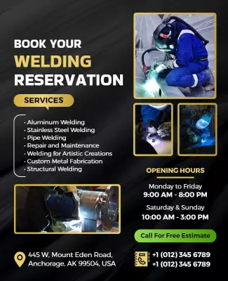 Free Welding Flyer Templates for Services & Equipment Sales