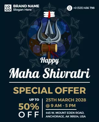 Free Mahashivratri Flyer Templates for Events & Celebrations
