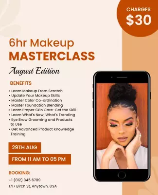 Makeup Class Flyer Templates – Free & Customizable Designs