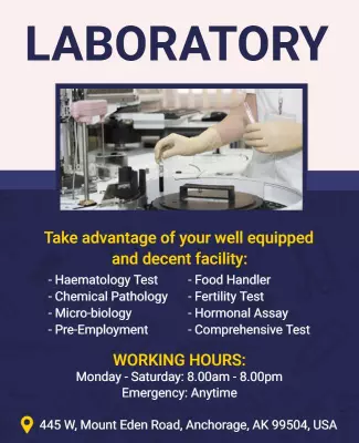Professional Laboratory Flyer Templates for Medical & Science