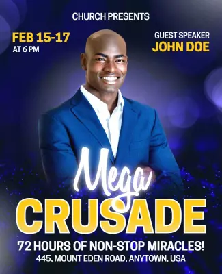Customizable Crusade Flyer Templates for Church & Revival