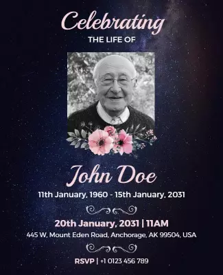 Celebration of Life Flyer Templates for Memorial Services