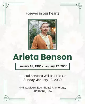 Funeral Flyer Templates | Free, Editable & Printable