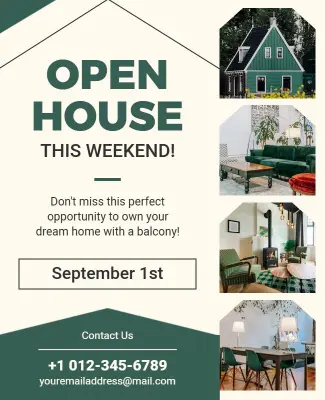 Open House Flyer Templates | Customize for Property Showcases