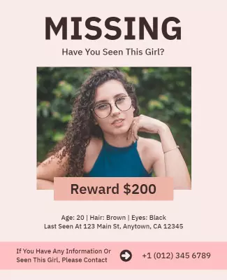 Missing Person Flyer Templates - Free, Editable & Printable