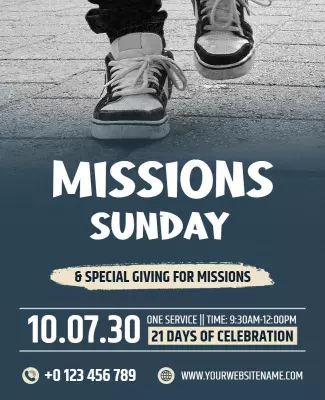 Editable Missions Flyer Templates for Fundraisers & Volunteers