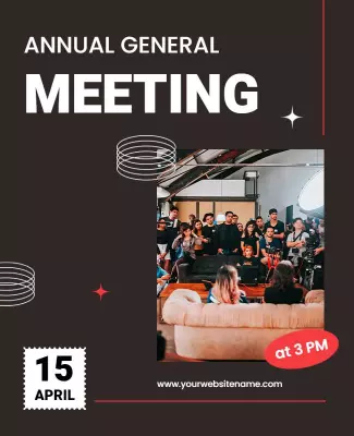 Meeting Poster Templates - Edit for Office & Businesses