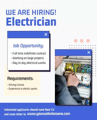 Hiring Poster Templates - Free for Businesses & Job Fairs