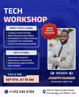 Workshop Poster Templates - Instant Download & Easy Customization