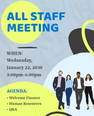 Meeting Poster Templates - Edit for Office & Businesses