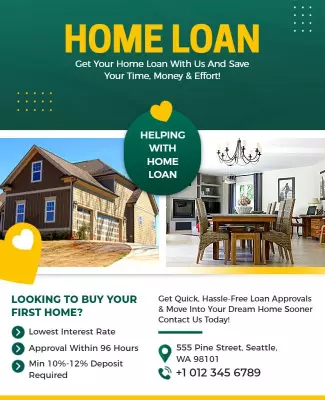 Loan Poster Templates - Editable for Finance and Lending Ads