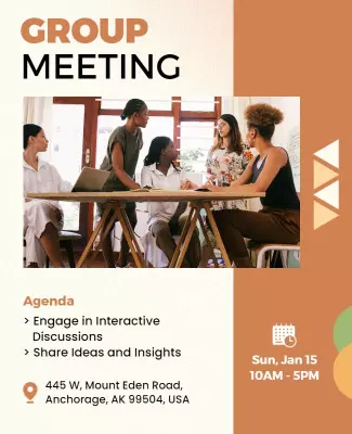 Meeting Poster Templates - Edit for Office & Businesses