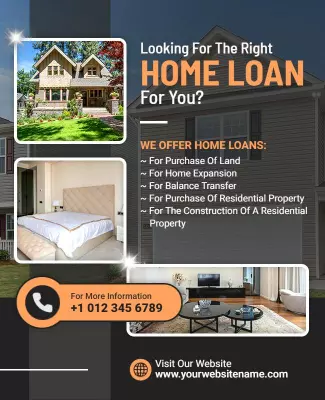 Loan Poster Templates - Editable for Finance and Lending Ads