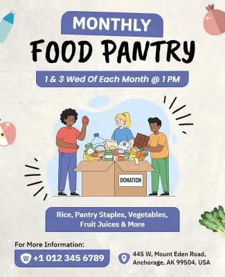 Free Food Pantry Flyer Templates for Events & Donations