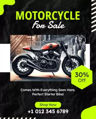 Motorcycle Flyer Templates | Edit for Motorbike Events