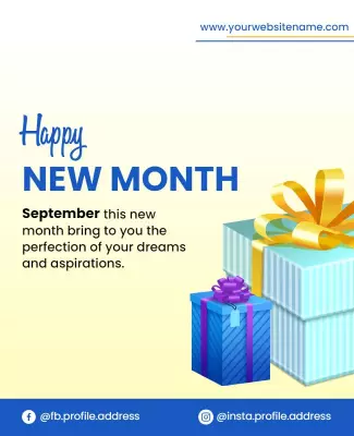 Customizable Happy New Month Flyer Templates for All Months