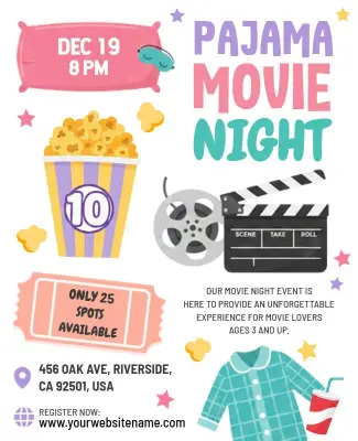 Movie Night Flyer Templates for Outdoor Cinema and Events
