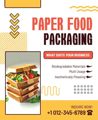 Editable Food Packaging Flyer Templates for Supplies & Promotions